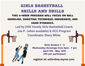 Oxford Community Center: Girls Basketball Skills and Drills Grades 3 - 5