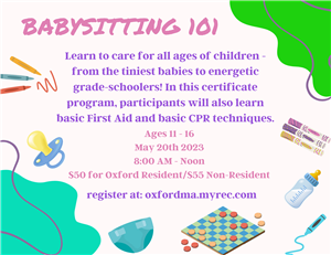 Oxford Community Center: BABYSITTING 101