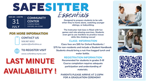 Oxford Community Center: Safe Sitter Programs