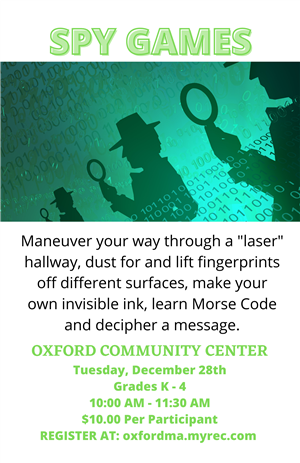 Oxford Community Center: SPY GAMES